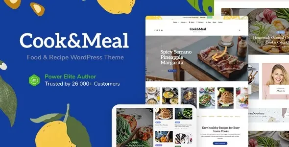 Free Download Cook&Meal - Food Blog & Recipe WordPress Theme 1.2.4 ...