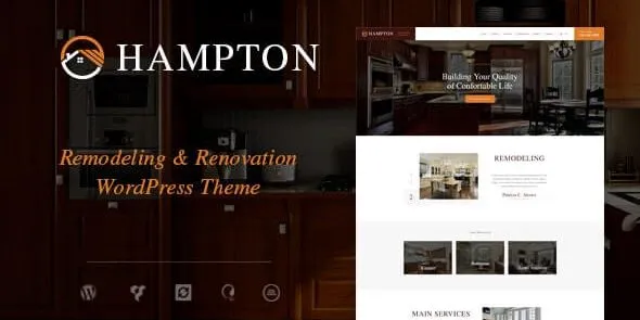 Hampton – Home Design and House Renovation WordPress Theme 95% OFF
