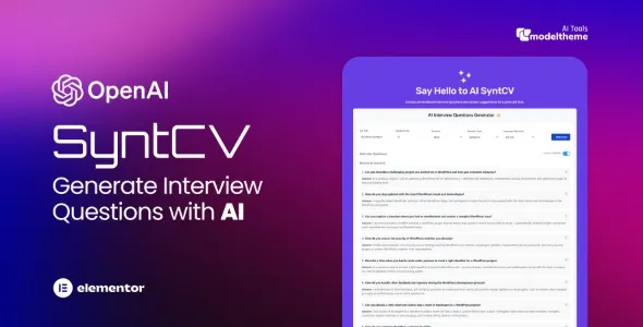 Free Download SyntCV – AI Interview Questions Generator 1.0.0 [Latest ...